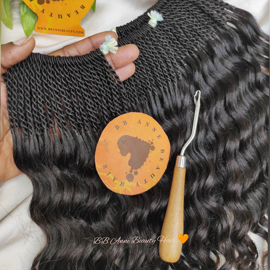 BERYL: PRE-TWISTED 100% Human Hair Crochet Braids || DEEP WAVE Curl ...